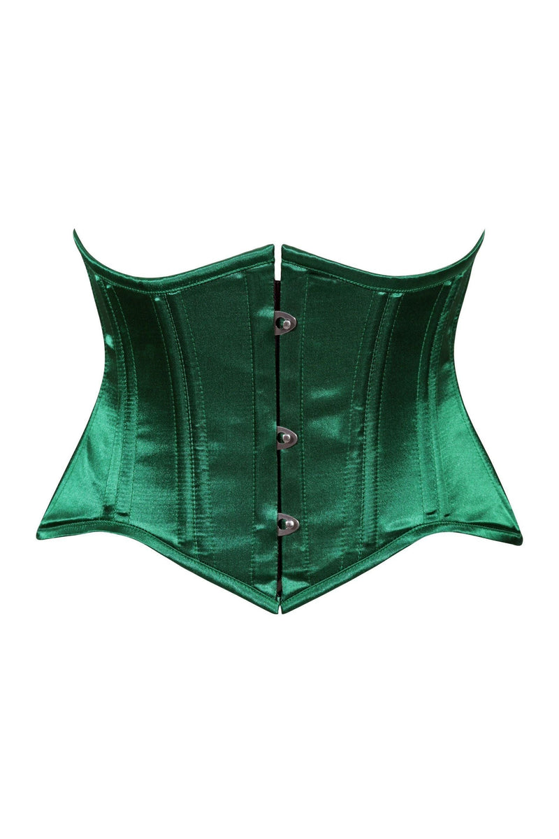 Daisy Corsets Lavish Dark Green Satin Mini Cincher Underbust Corset ...