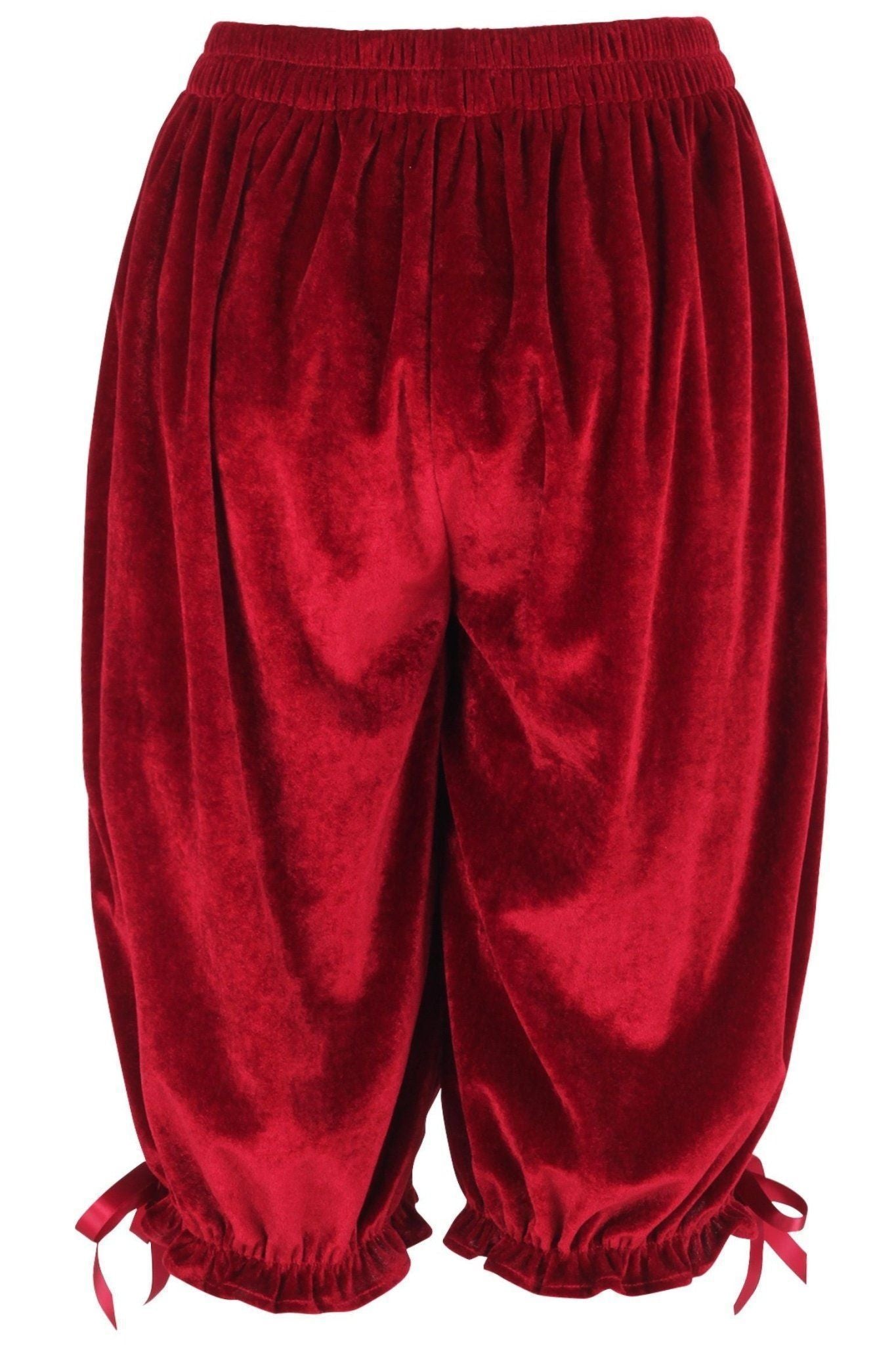 Daisy Corsets Black Velvet Long Bloomers