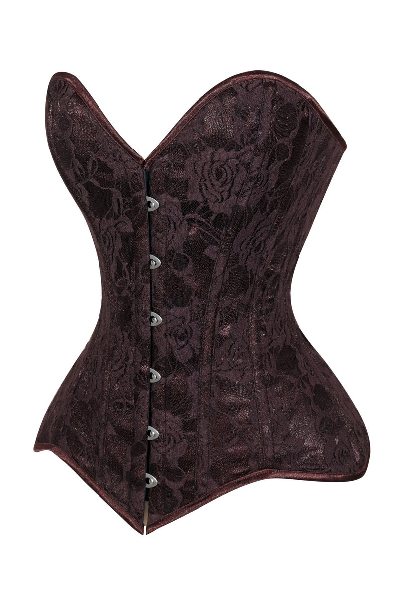 Daisy Corsets Lavish Dark Brown Lace Overbust Corset Sweetheart ...