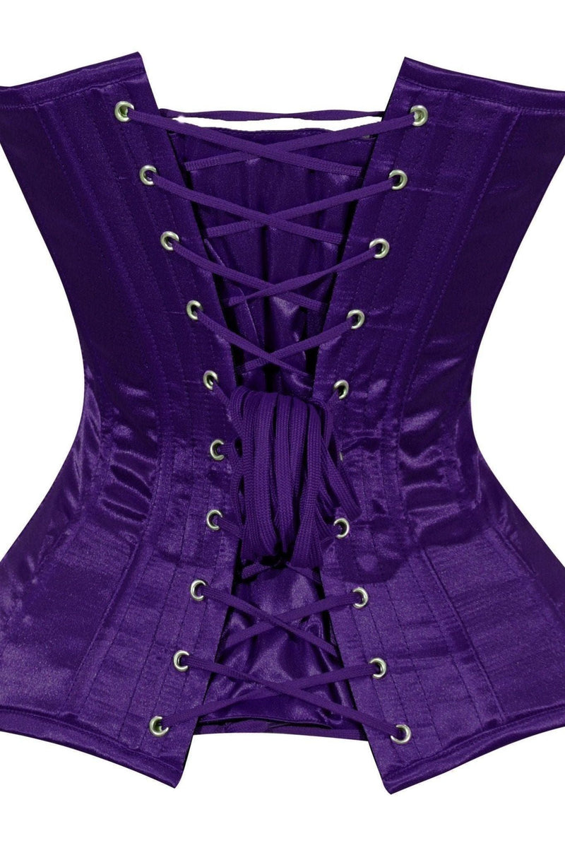 Daisy Corsets Lavish Dark Purple Satin Overbust Corset Sweetheart ...