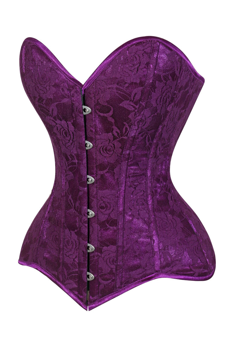 Daisy Corsets Lavish Magenta Lace Overbust Corset Sweetheart Neckline ...