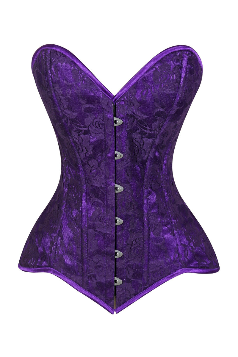 Daisy Corsets Lavish Purple Lace Overbust Corset Sweetheart Neckline ...