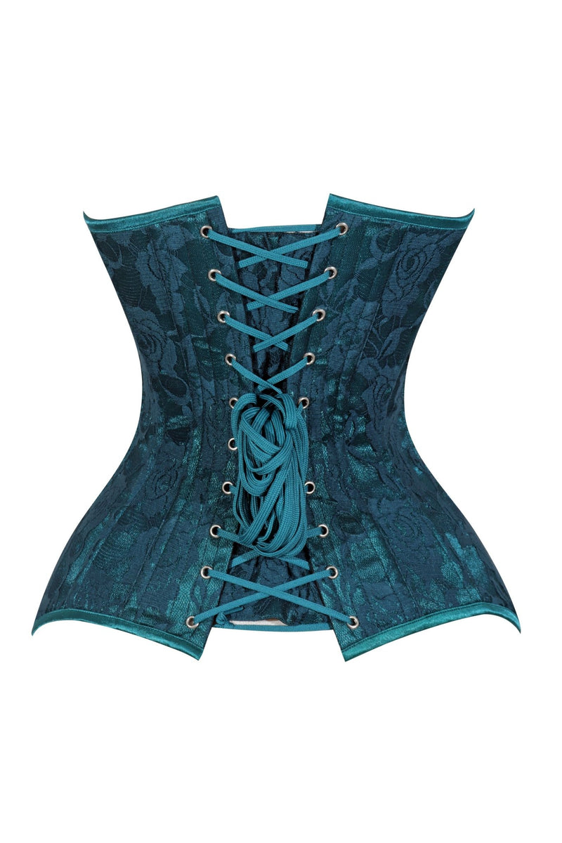 Daisy Corsets Lavish Teal Lace Overbust Corset Sweetheart Neckline Busk ...