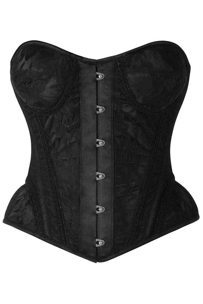 Daisy Corsets Top Drawer Black w/Black Lace Steel Boned Underwire ...