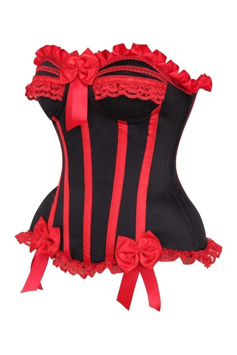 Daisy Corsets Top Drawer Black/Red Steel Boned Burlesque Corset