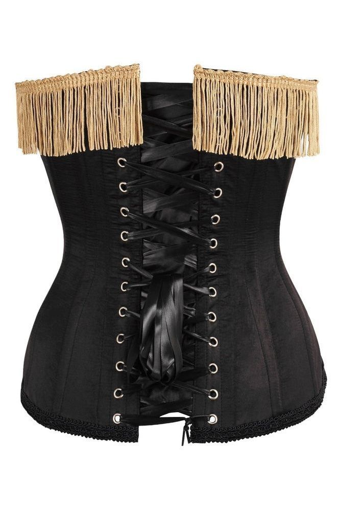 Daisy Corsets Top Drawer Burlesque Black/Dark Red Steel Boned Corset w ...