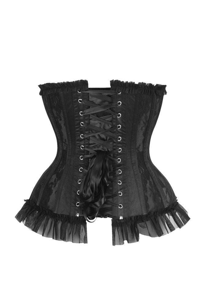 Daisy Corsets Top Drawer Steel Boned Black Lace Underwire Burlesque ...