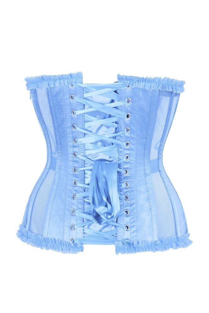Daisy Corsets Top Drawer Steel Boned Light Blue Mesh Underwire ...