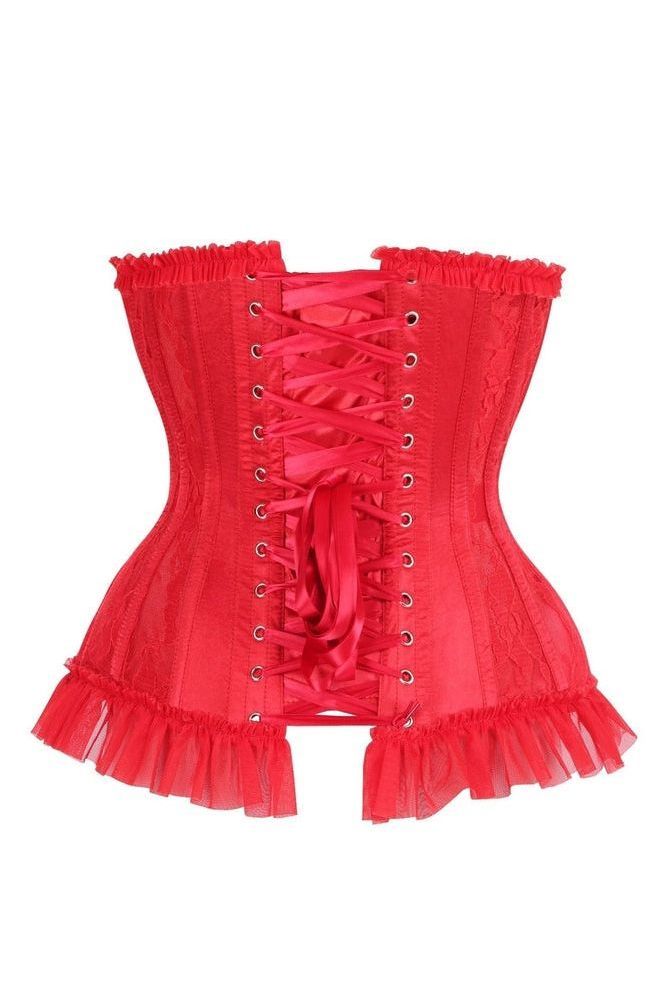 Daisy Corsets Top Drawer Steel Boned Red Lace Underwire Burlesque ...