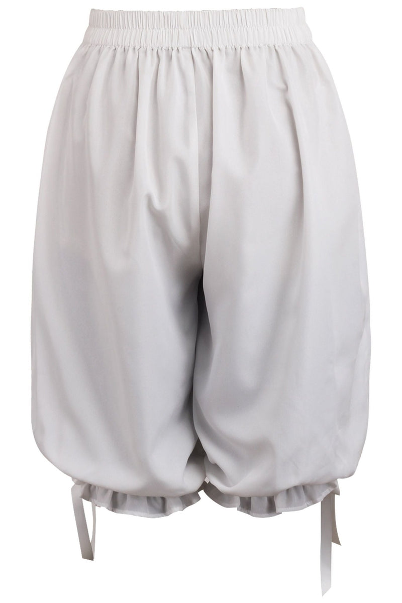 Daisy Corsets White Crepe Long Bloomers