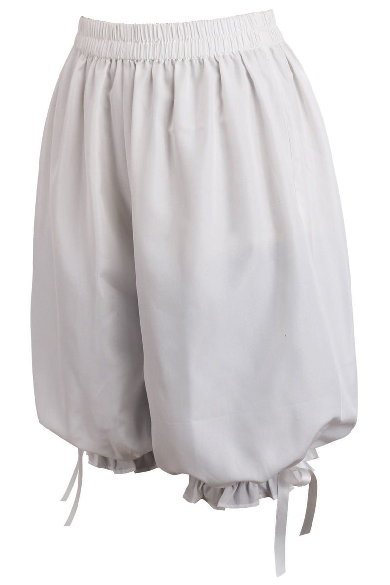 Daisy Corsets White Crepe Long Bloomers